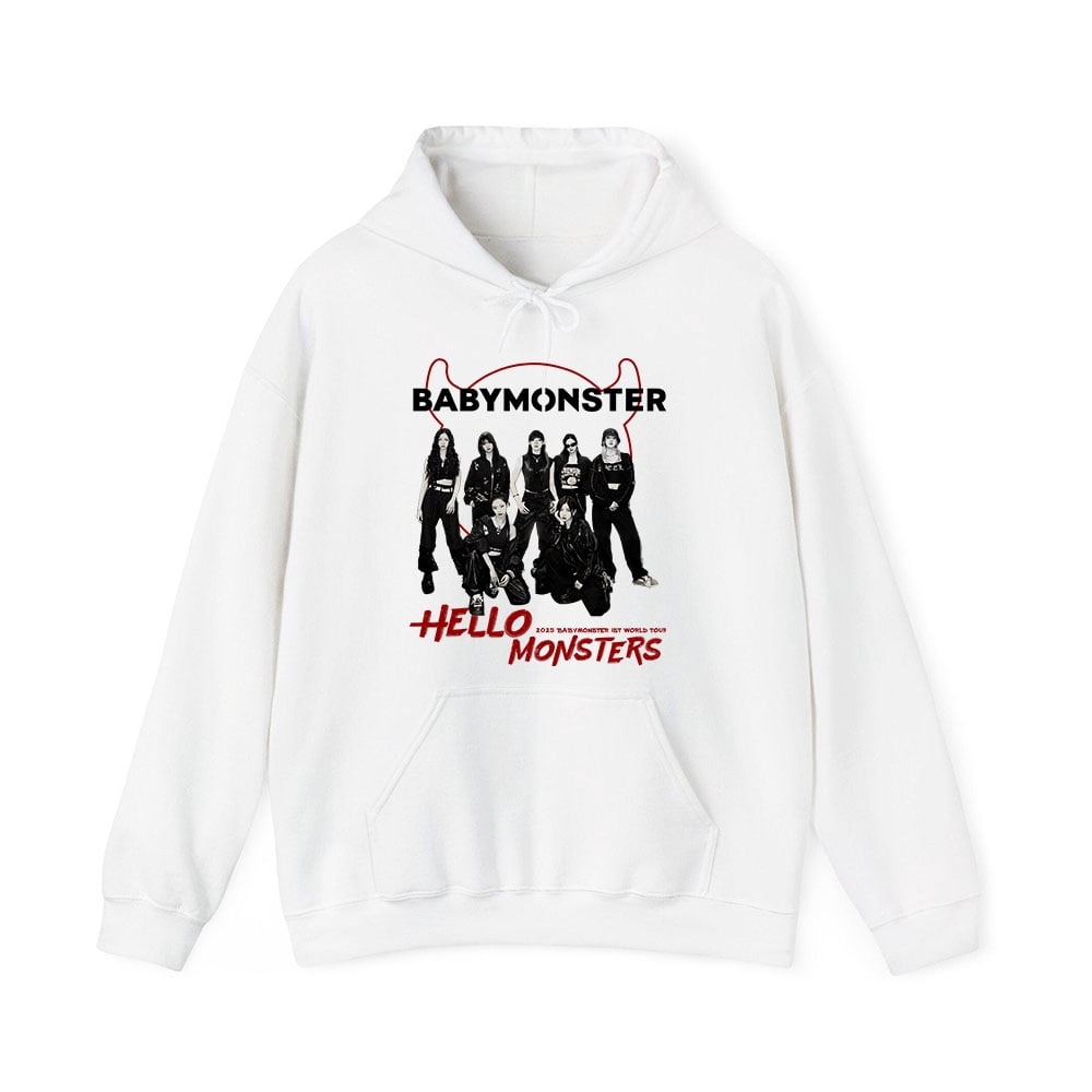 Babymonster Merch 2025 World Tour Hello Monsters Hoodie Men Women Long ...
