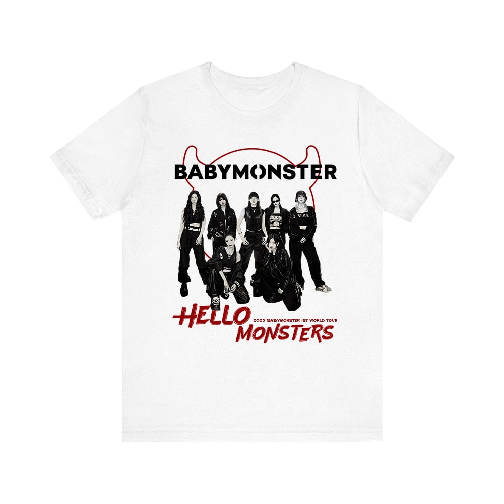 Babymonster Merch 2025 World Tour Hello Monsters T-shirt Unisex Men ...