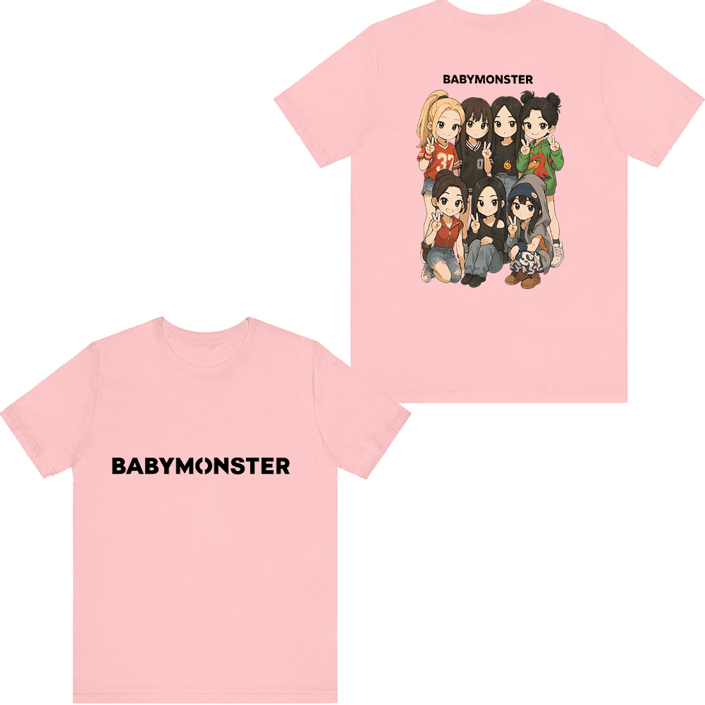 Babymonster Merch Cartoon Monsters illustration T-shirt Unisex Men ...