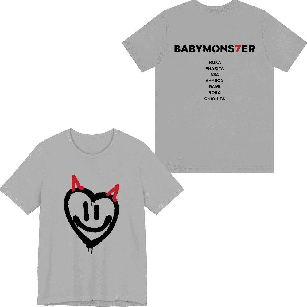Babymonster Merch Emoji Tee Printed Shirt Unisex Men Women T-shirt Kpop ...