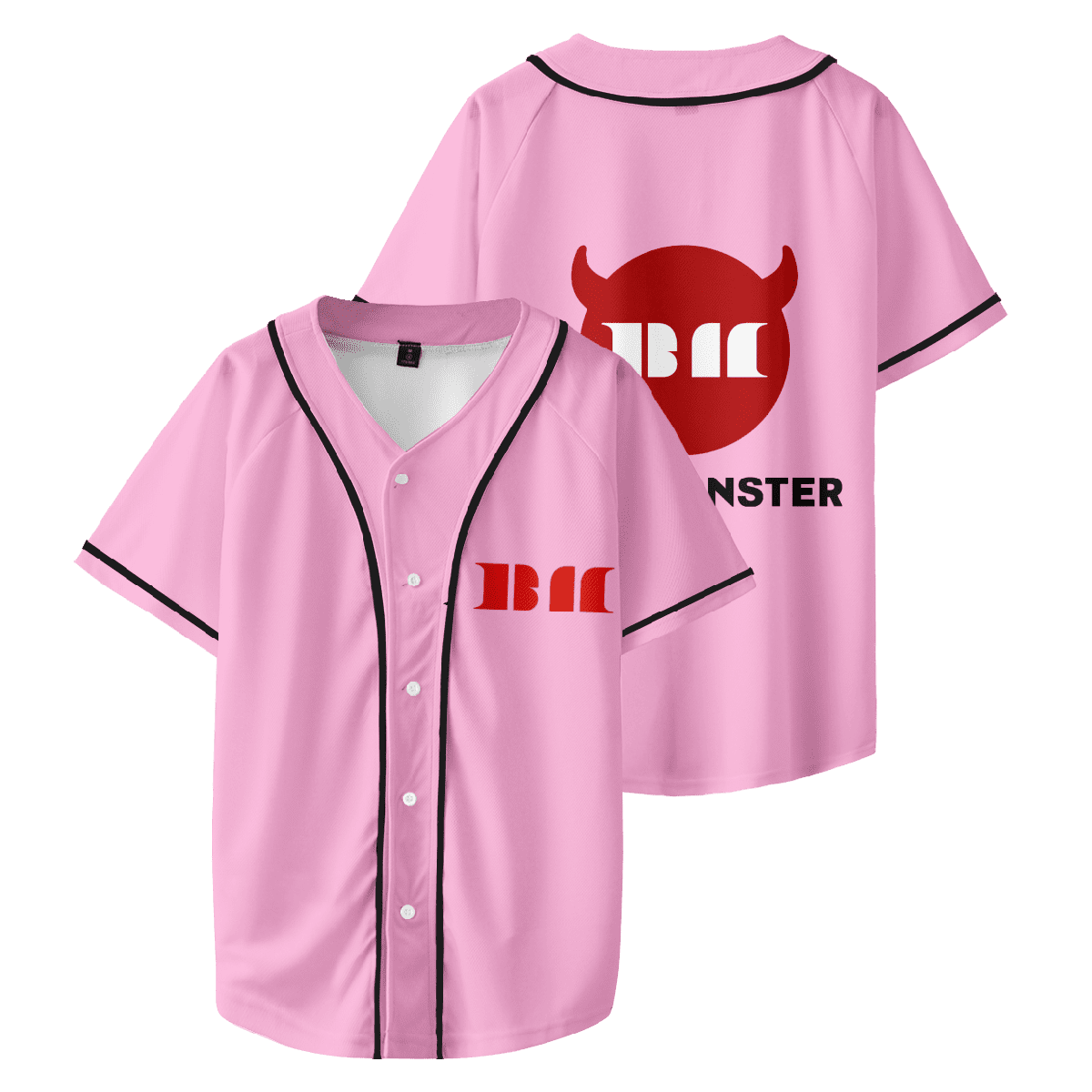 Babymonster Merch Logo Baseball Shirt Short Sleeve Casual Shirts ...