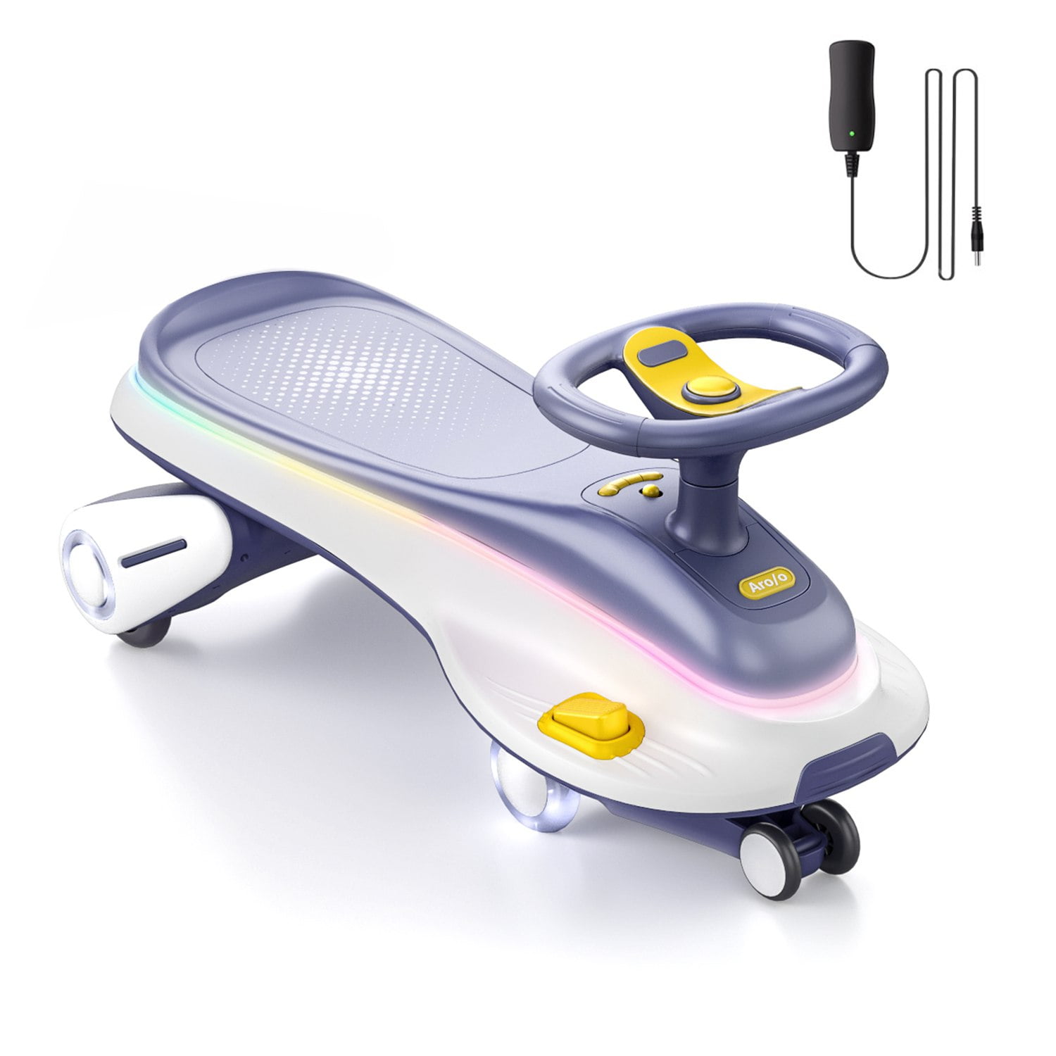 Babyomi 6V Large Classic Electric Wiggle Car with Glow wheels and Music ...