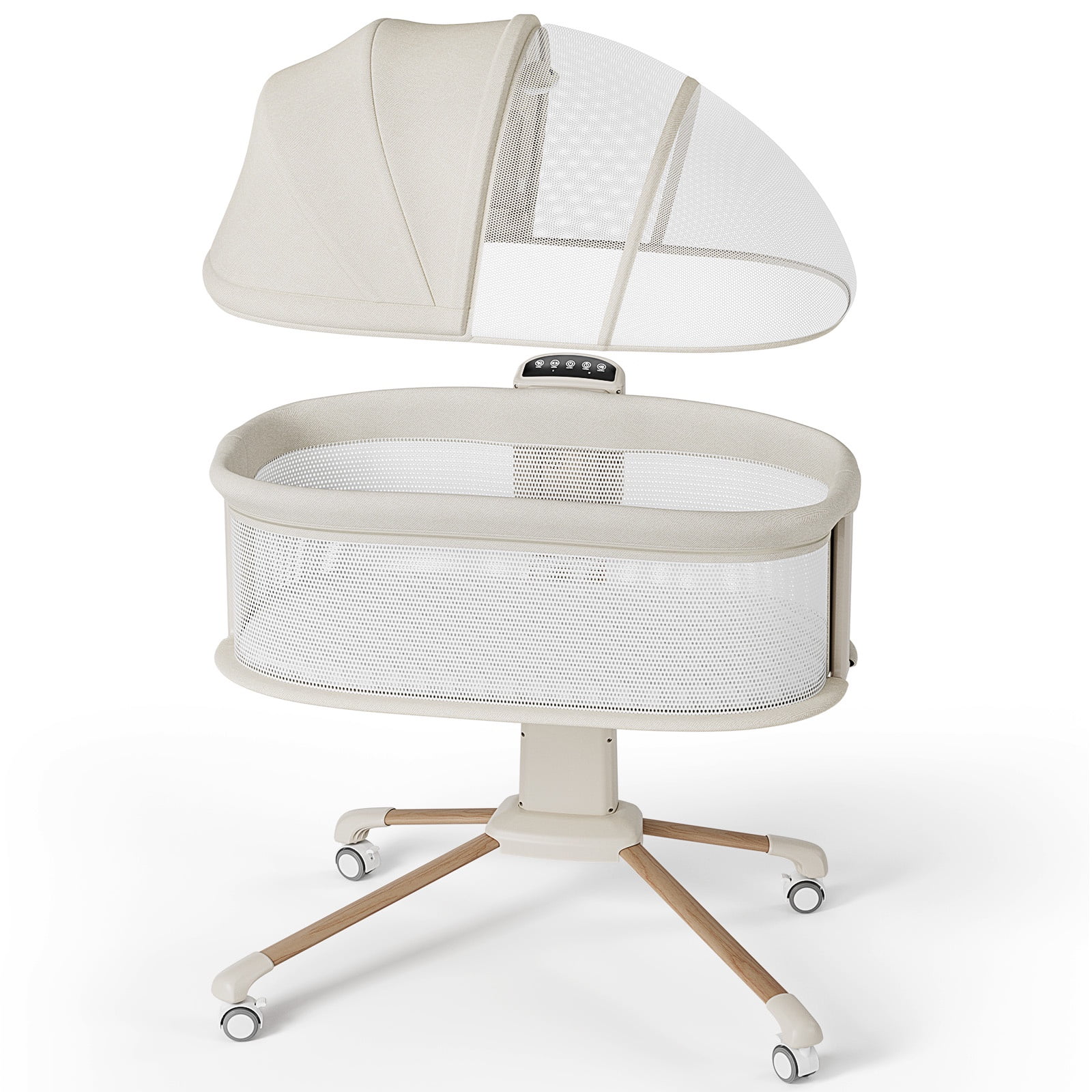 Babyomi Baby Bassinet, Bedside Infant Baby Bassinet with Electric ...
