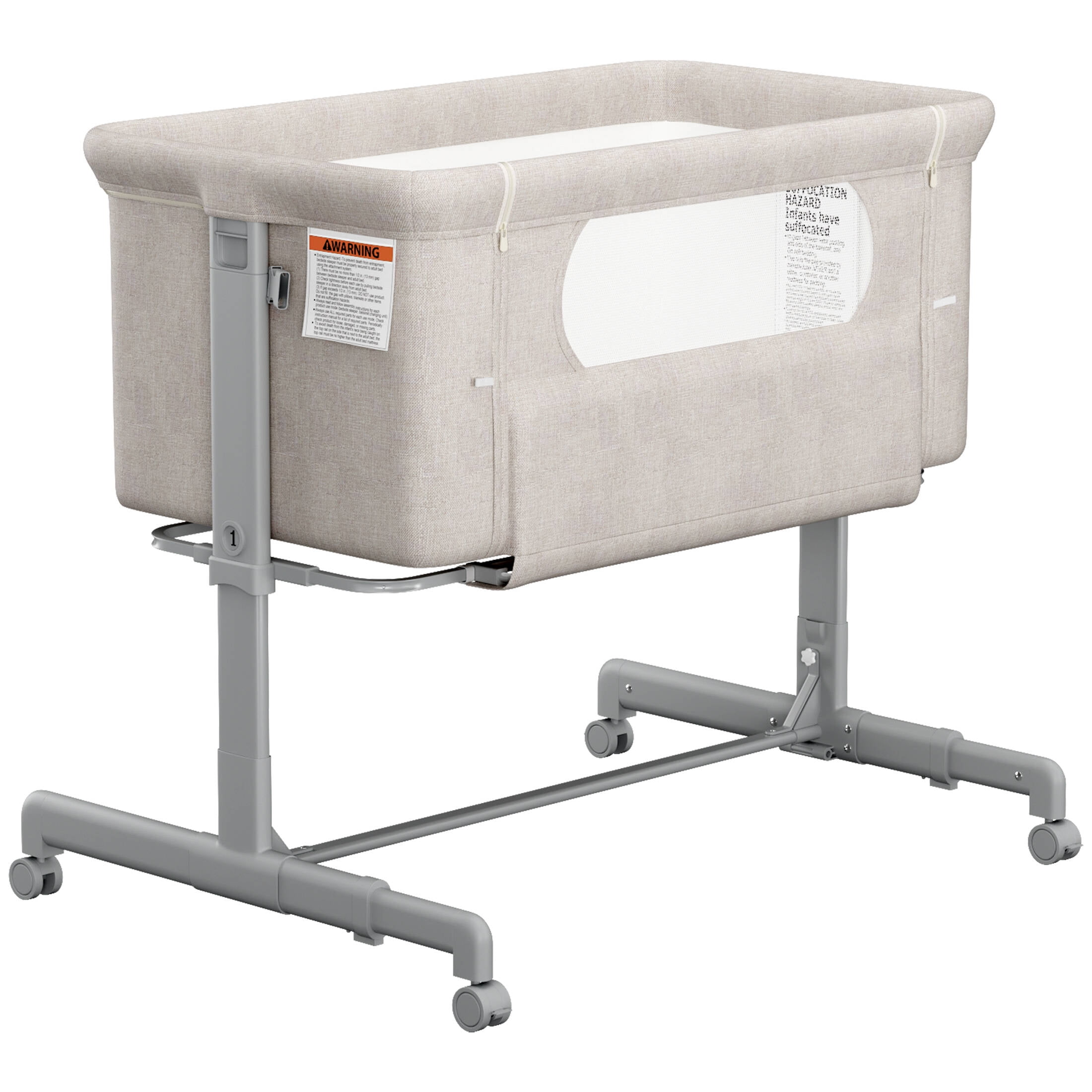 "Babyomi Baby Bassinet, Adjustable 6-Level Height, Bedside Crib for ...