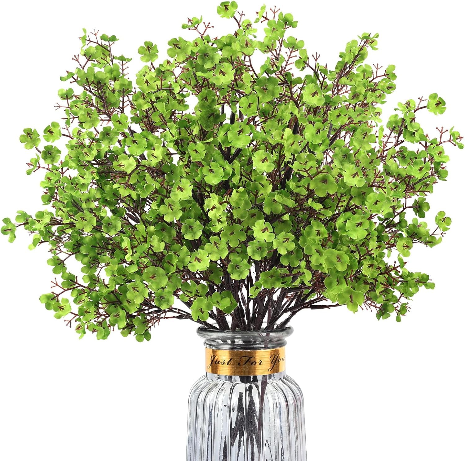 Babys Breath Artificial Flowers, 8 Bundles Real Touch Light Brown Fake ...