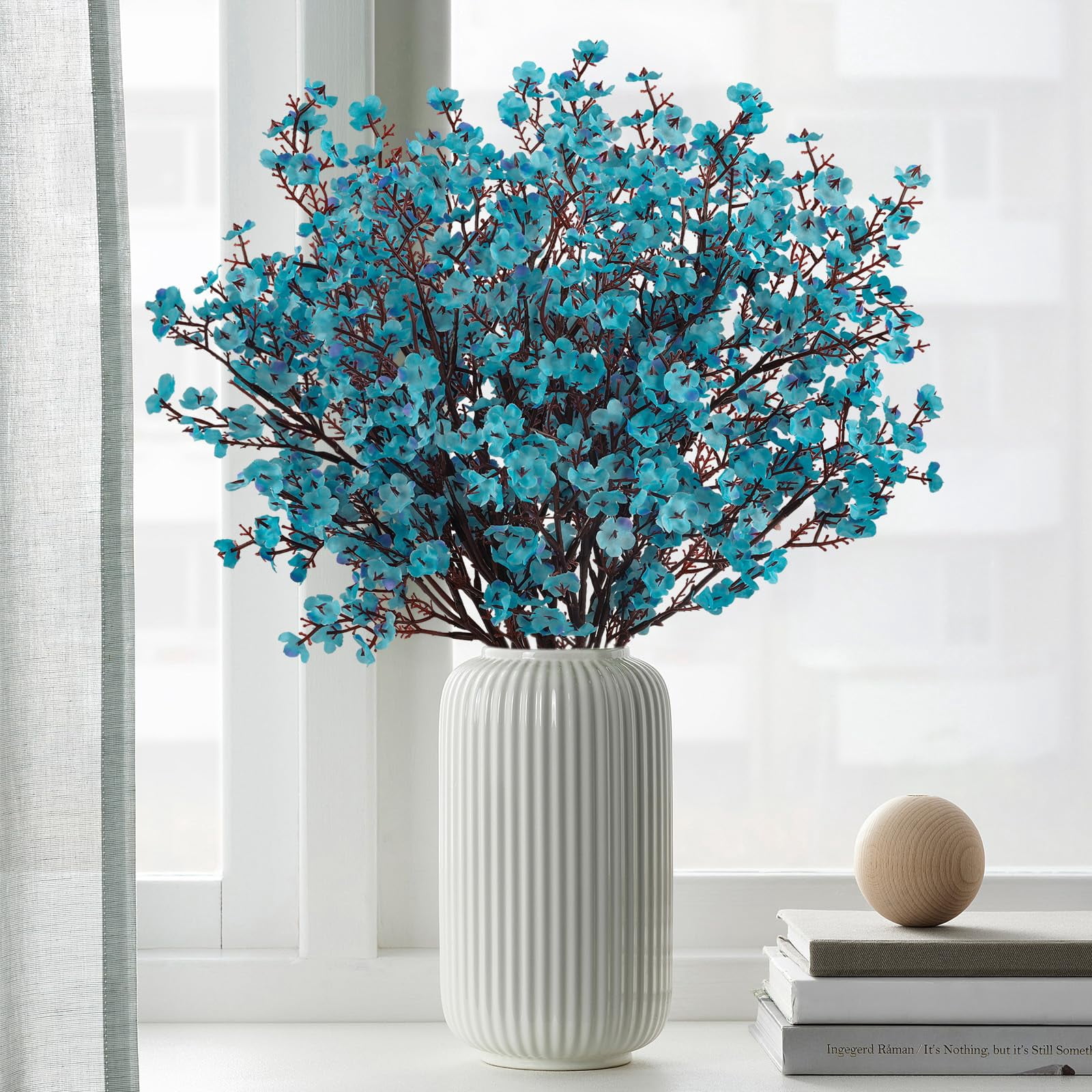 Babys Breath Fabric Cloth Artificial Flowers, 6 Bundle European Fake ...