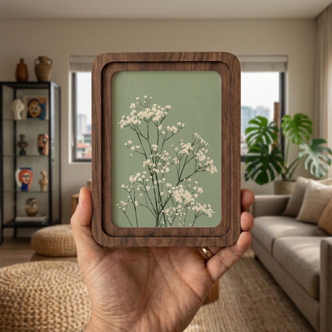 Babys Breath Wall Art, Sage Green Floral Decor, Unframed Paper Poster ...