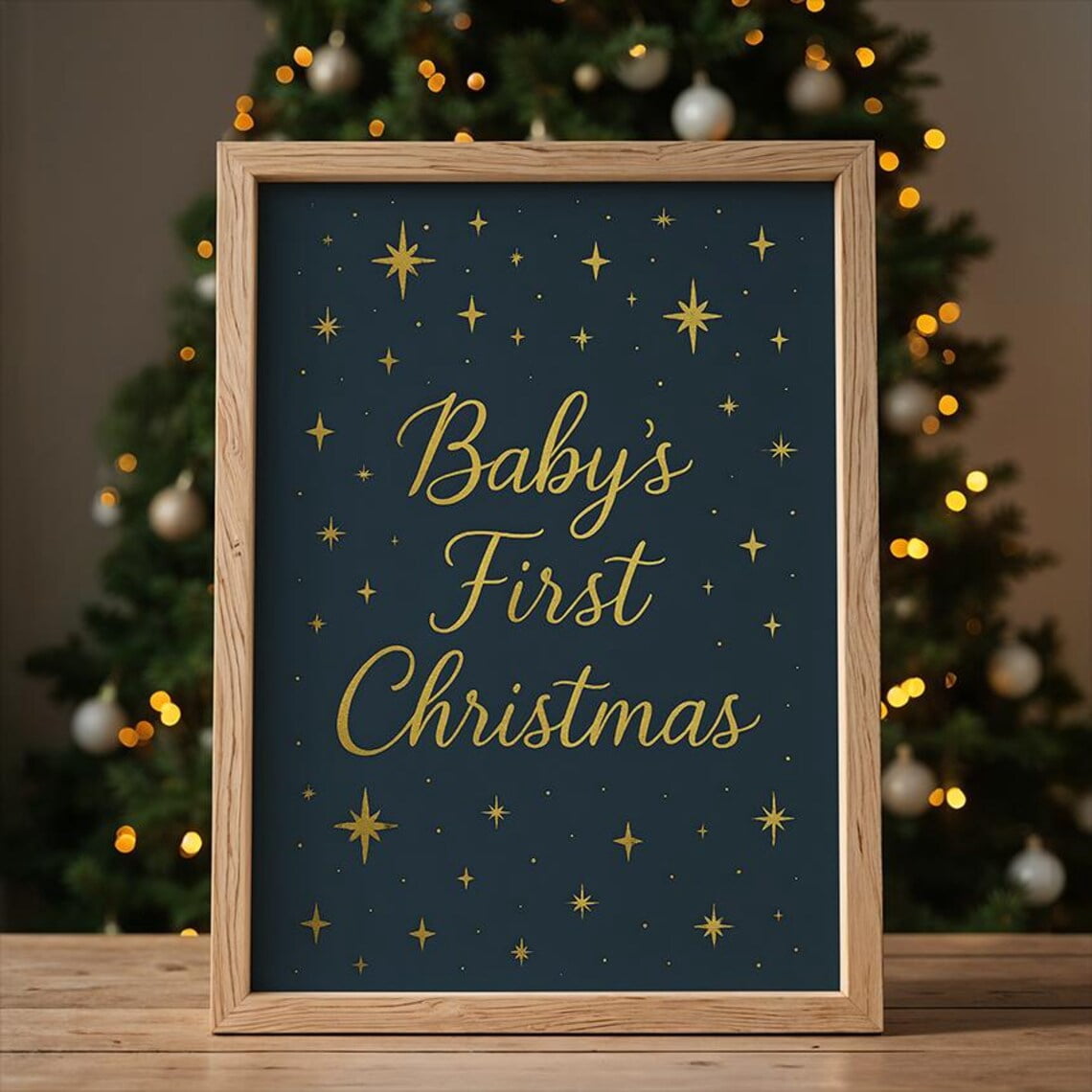 Babys First Winter Poster, Winter Nursery Wall Art, New Baby Poster ...