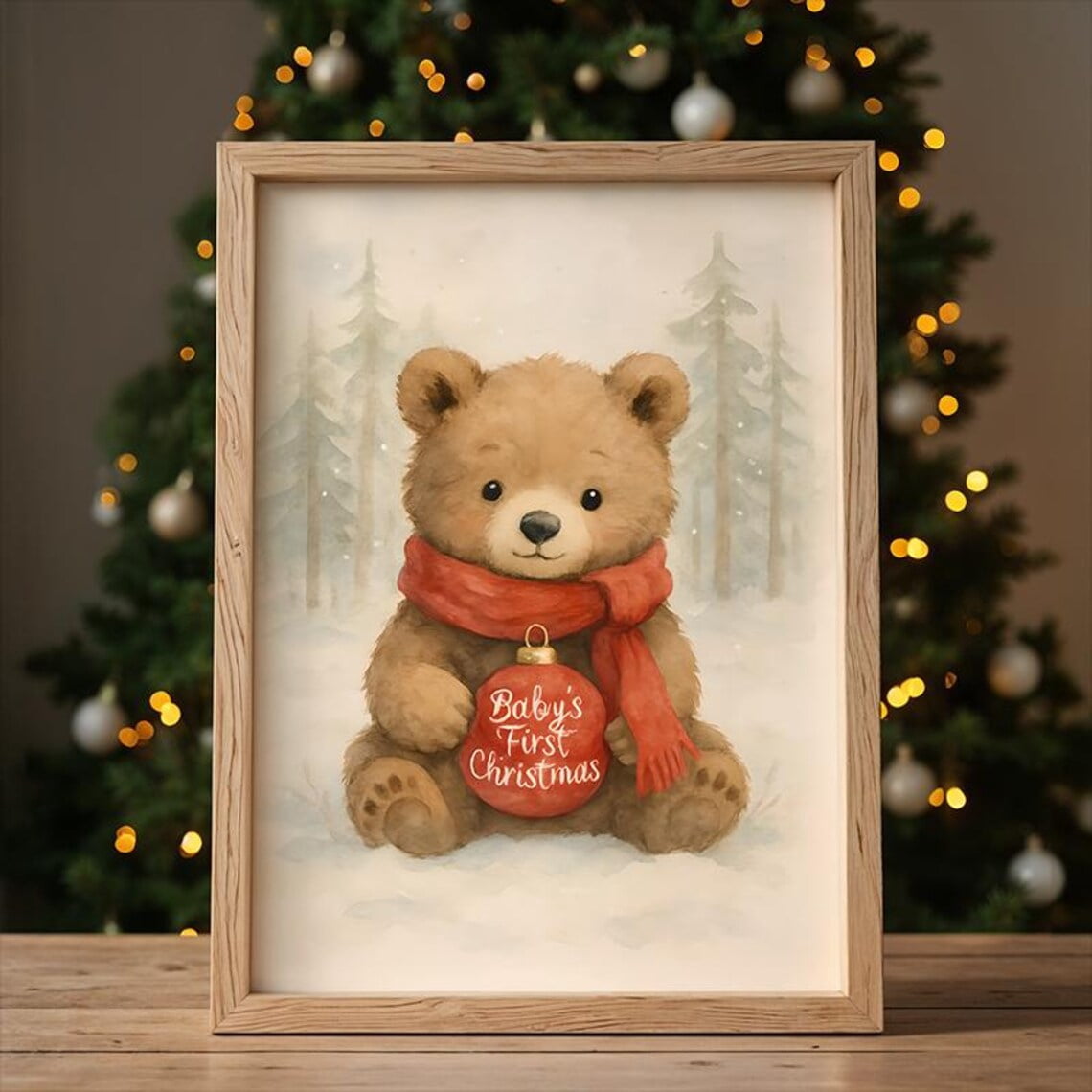 Babys First Winter Wall Art, Winter Nursery Poster, New Baby Poster ...