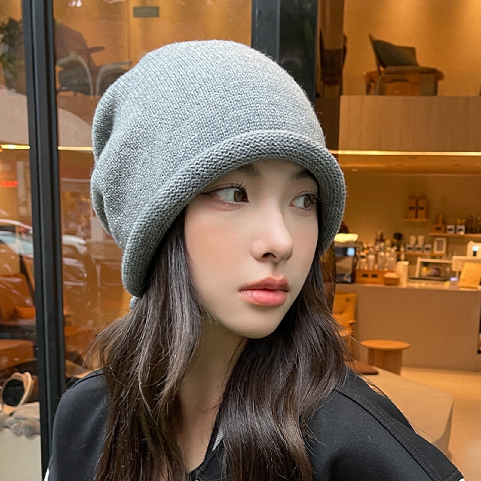 Babysbule Hats for Women Winter Fall And Winter Women Solid Color ...