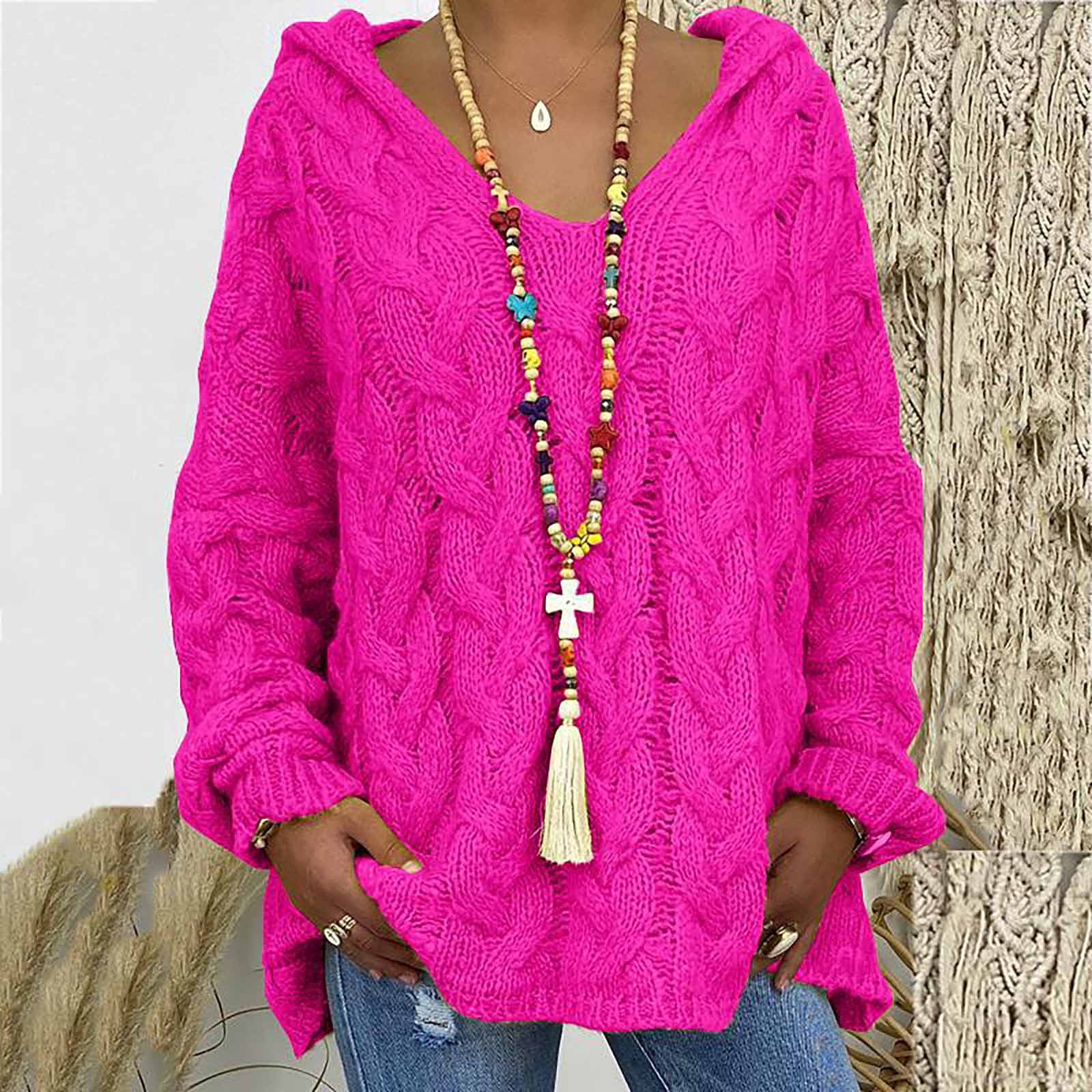 Babysbule Plus Size Womens Sweaters Women Fashion Loose Large Size ...