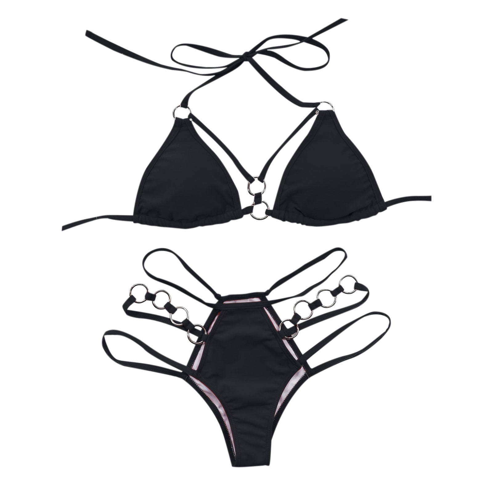 Babysbule Swimsuits for Women Ladies Fashion Solid Color Print Split ...