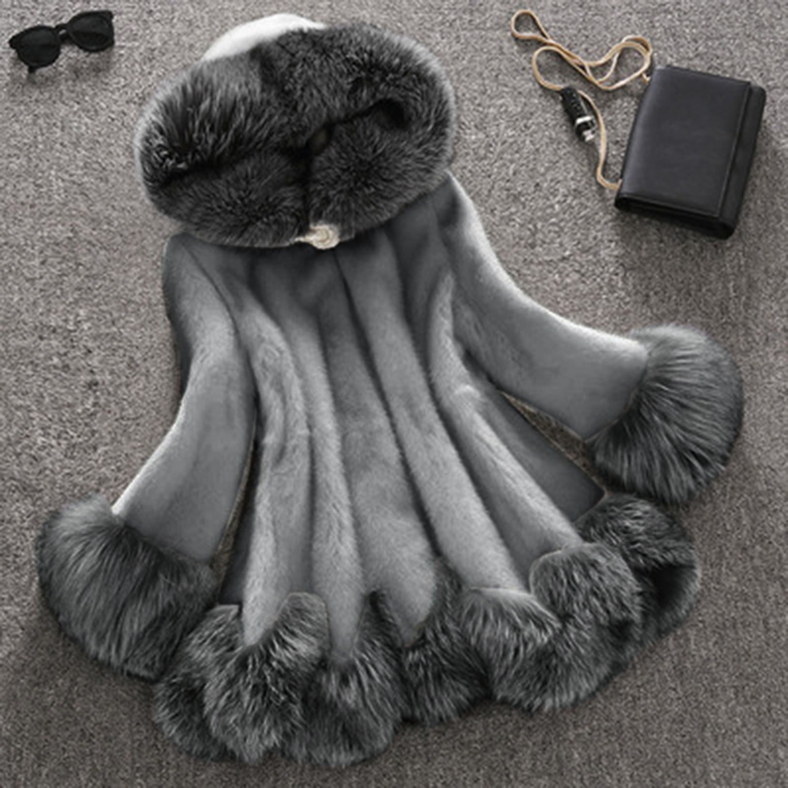 Babysbule Winter Jackets for Women Clearance Women Faux Coat Elegant ...