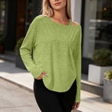 Babysbule Women's Cold Shoulder Long Sleeve Athletic T-Shirt ...