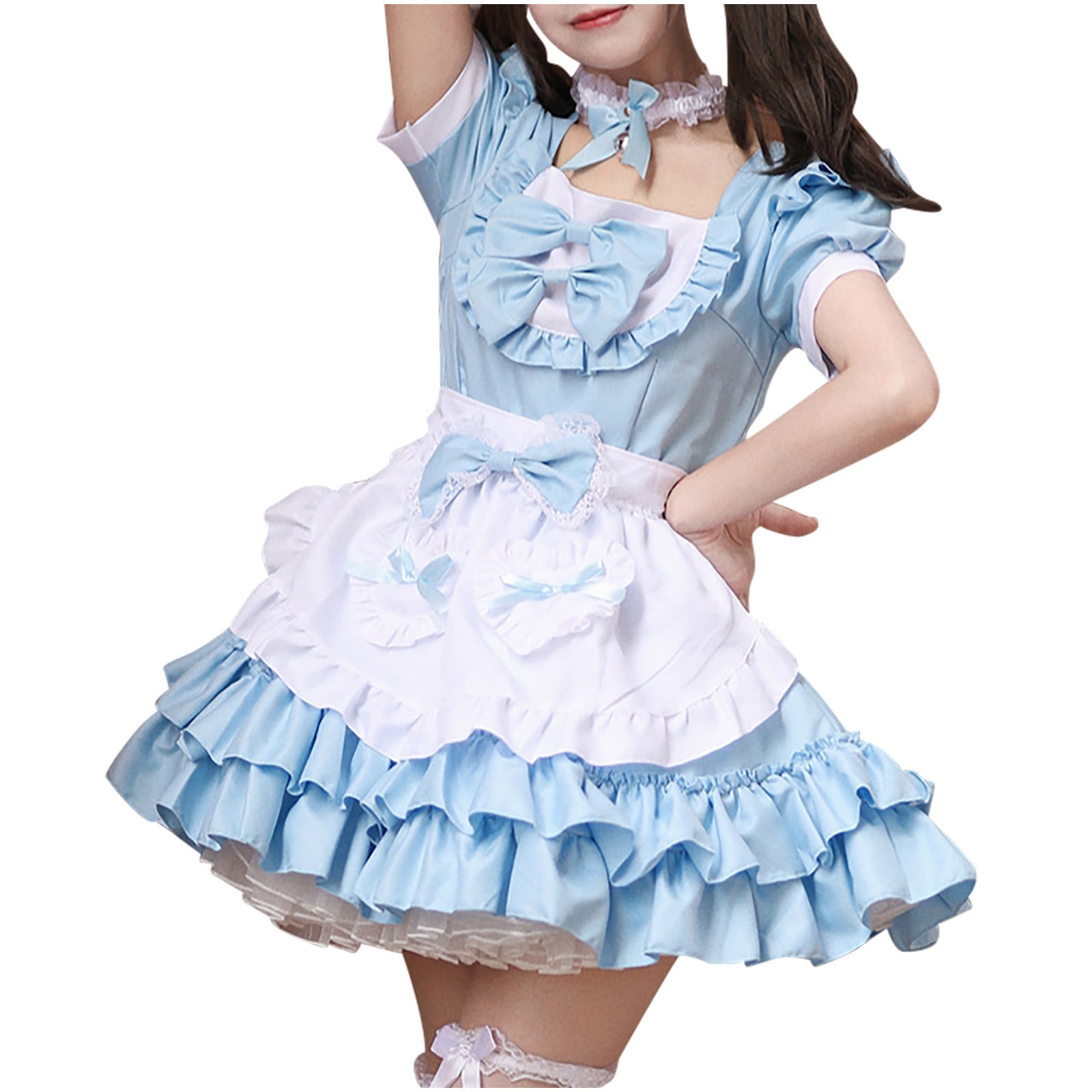 Babysbule Women's Dress 2024 Summer French Maid Dress Pure Maid Uniform ...