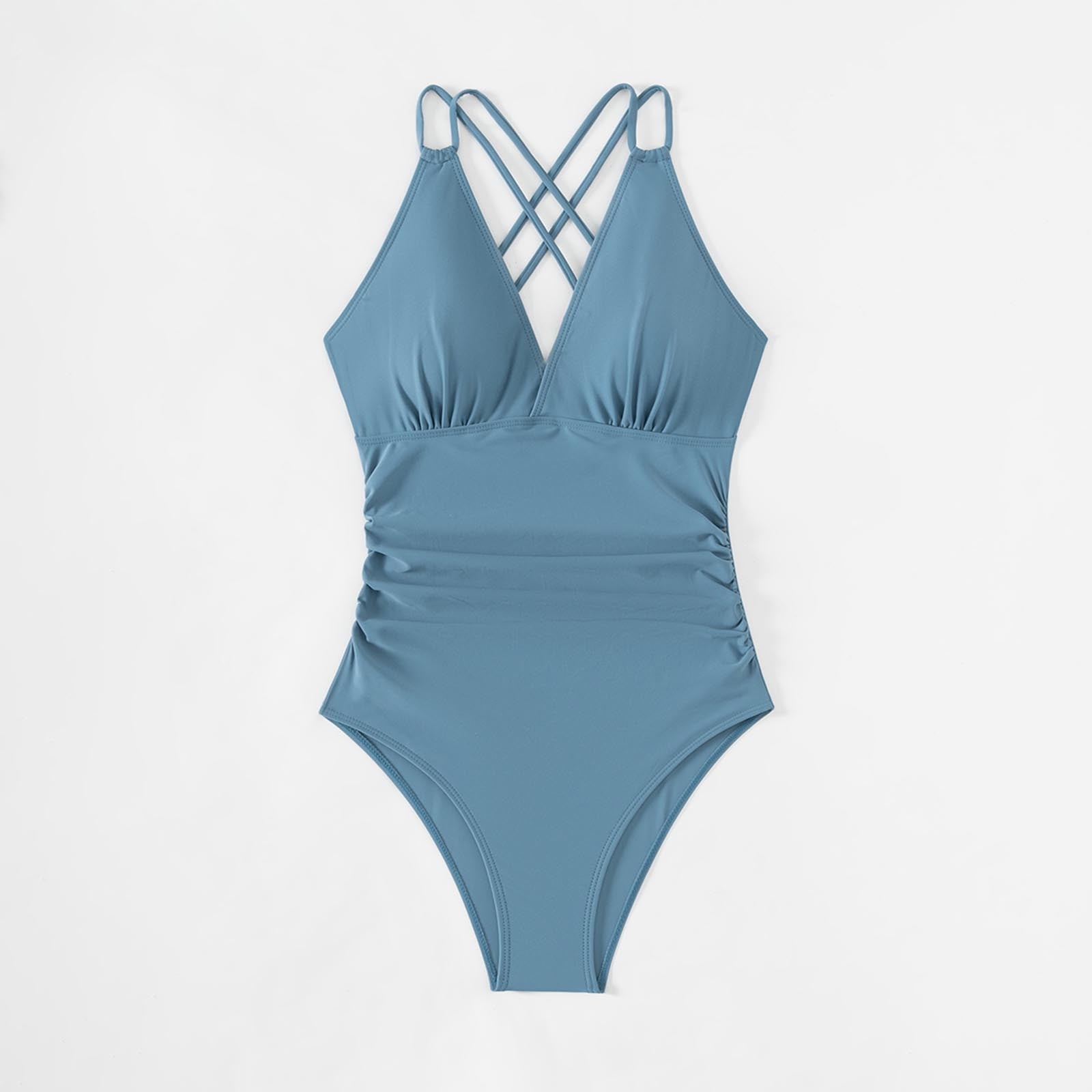 Babysbule Women's One Piece Swimsuit New Arrival Solid Color Swimwear ...