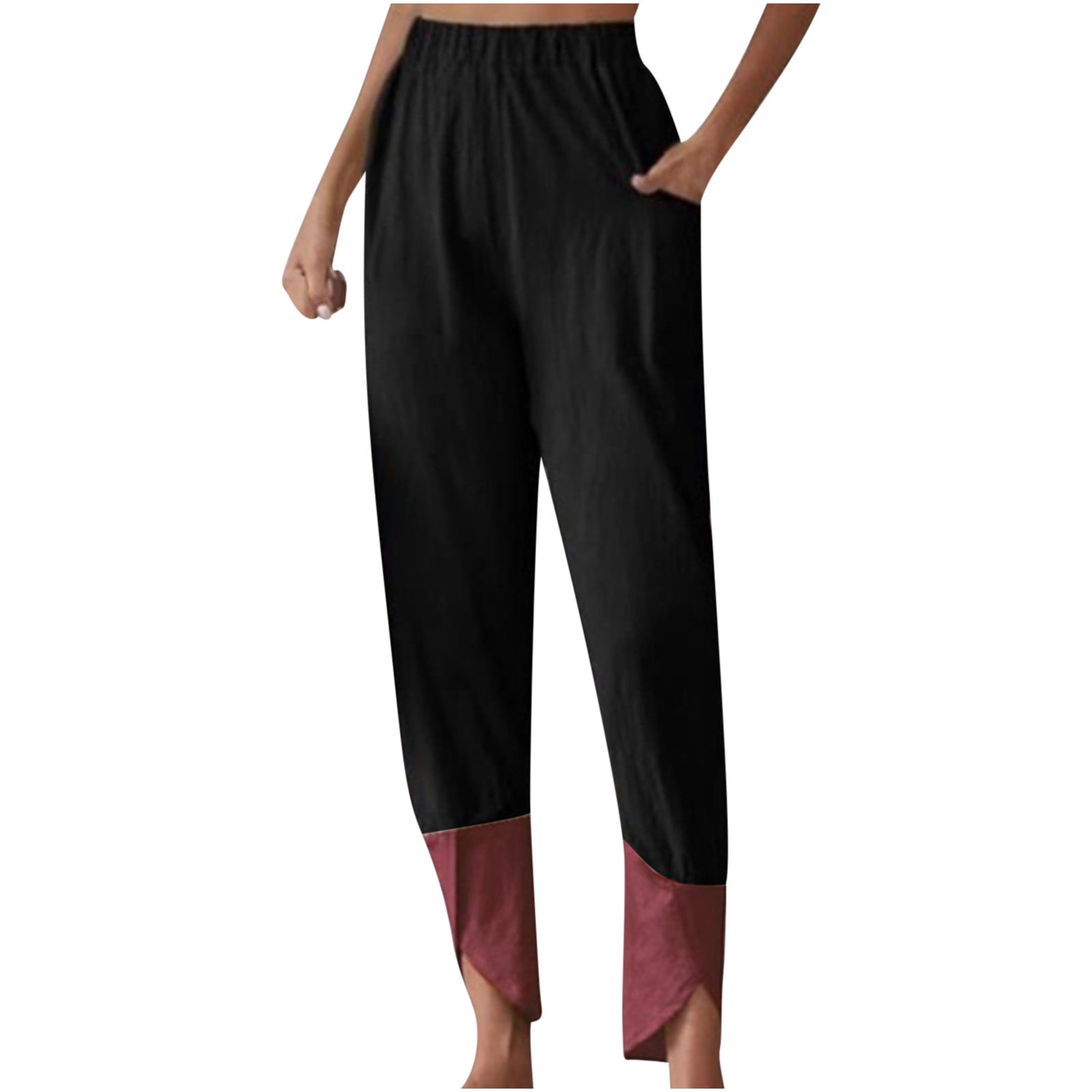 Babysbule Womens Straight Leg Pants Women's Solid Color Casual Leg ...