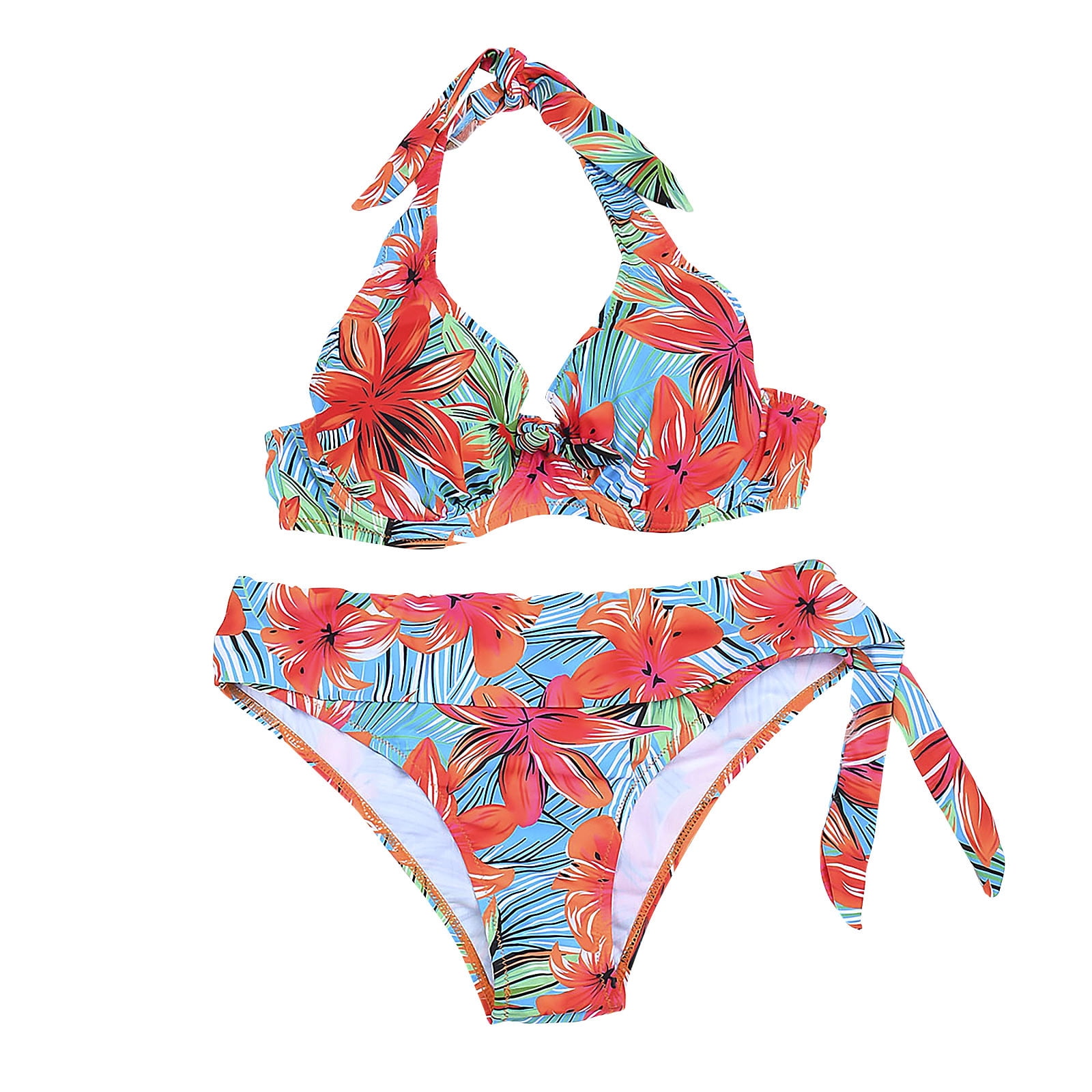 Babysbule Womens Swimsuits Women Print Push-Up Padded Bra Beach Bikini ...