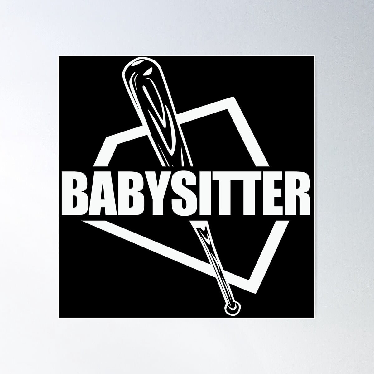 Babysitter Aupair Nanny Day-Care Baseball Bat 1263 Poster Wall Art ...
