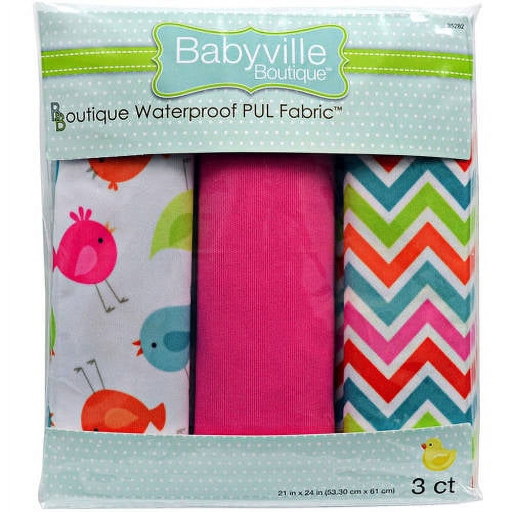 Babyville PUL Waterproof Diaper Fabric 21 Inch X 24 Inch Cuts 3/Pk ...