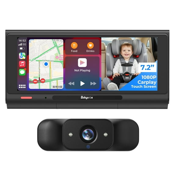 Babyvue BV7 7.2" Baby Car Camera with Carplay Split Screen and ...