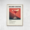 Bacardi Cocktail Art Print, Bar Cart Decor Unframed Paper Print ...