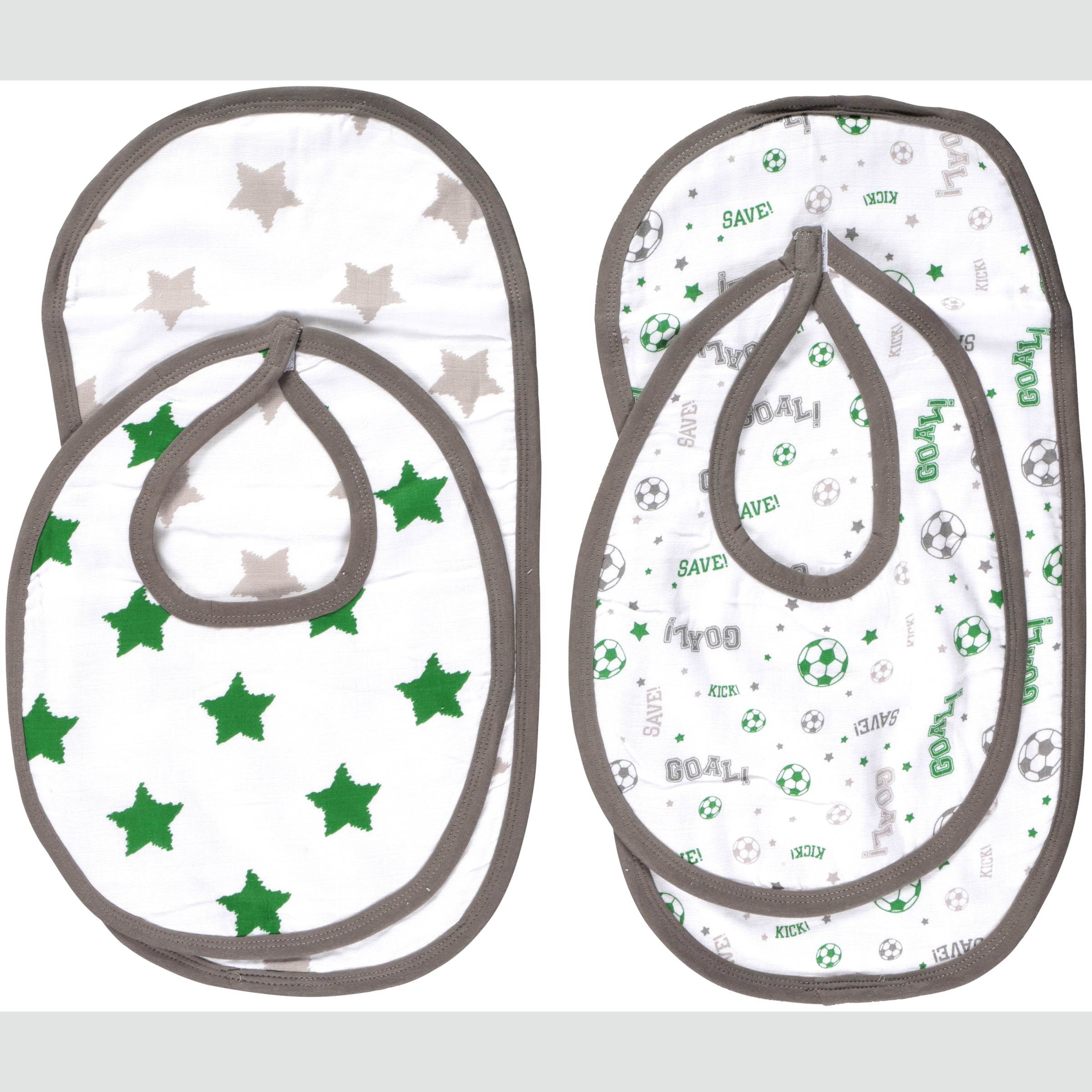 Bacati Bib Set 4 ct Pack - Walmart.com