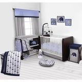 Bacati Elephants 10 Piece Crib Bedding Set, Blue/Gray - Walmart.com