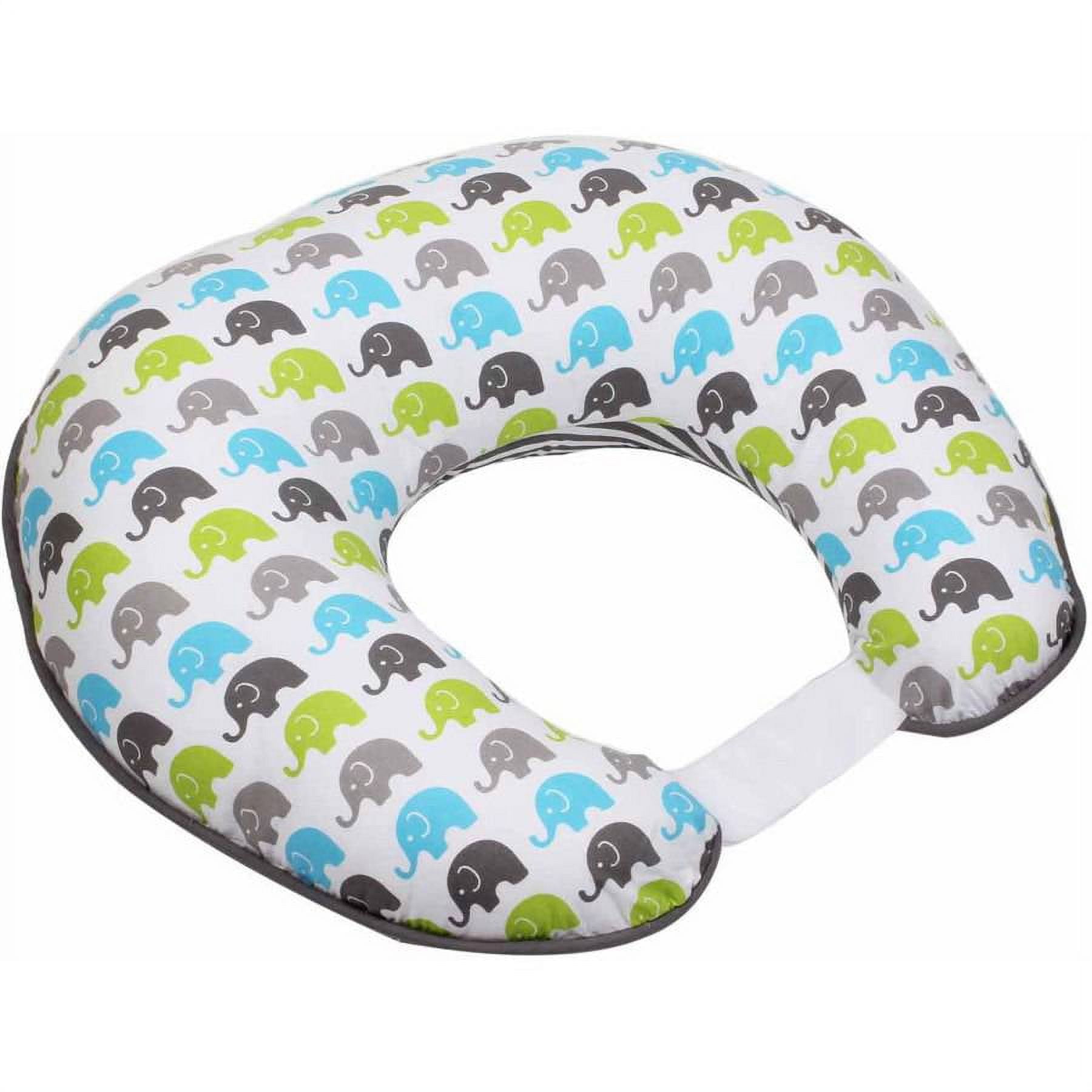 Bacati Elephants Aqua/Lime/Grey Nursing Pillow Cover - Walmart.com
