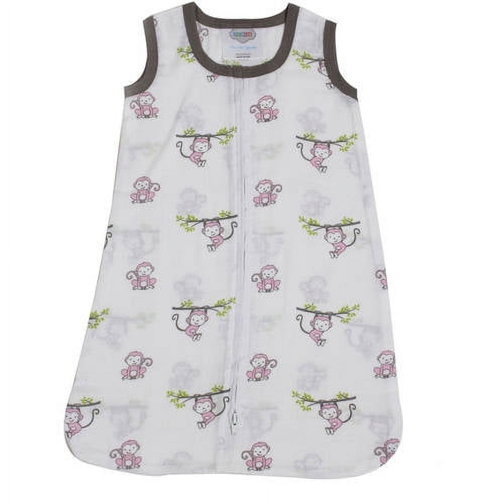 Bacati - Happy Monkeys 100% Cotton breathable Muslin Sleep Sack (Choose ...