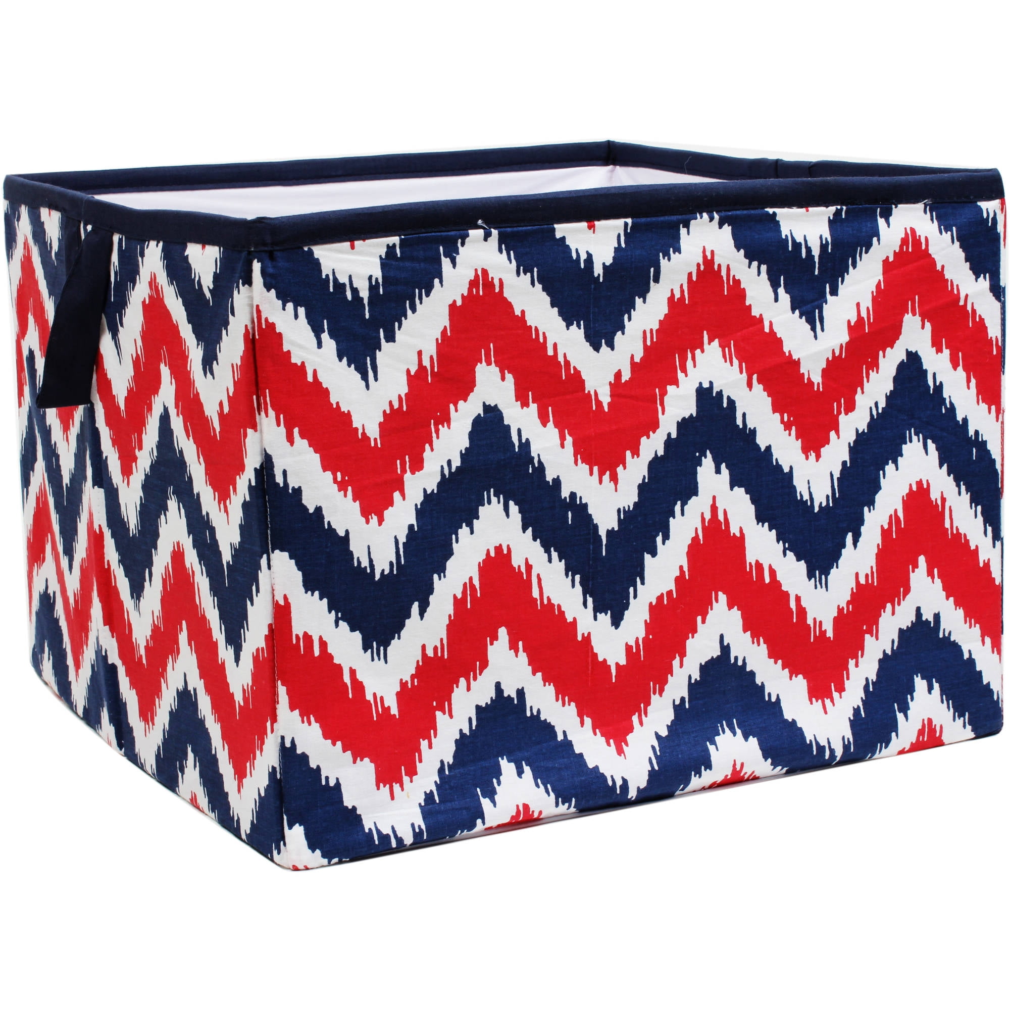 Bacati - MixNMatch Navy/Red Zigzag Cotton Percale Fabric covered ...