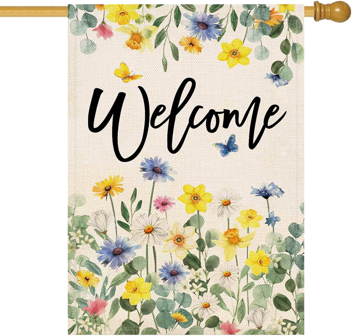 Baccessor Spring Summer Easter Tulip Welcome Garden Flag Double Sided ...