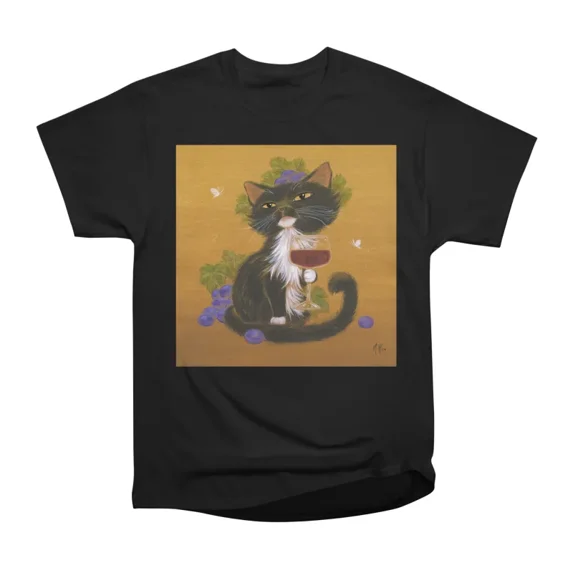 Bacchus Purrington T-Shirt Tee Gift For Him Merch For Her Apparel For ...