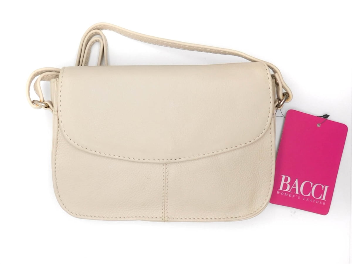 Bacci Genuine Leather Small Cross-Body Bag, Sand - Walmart.com