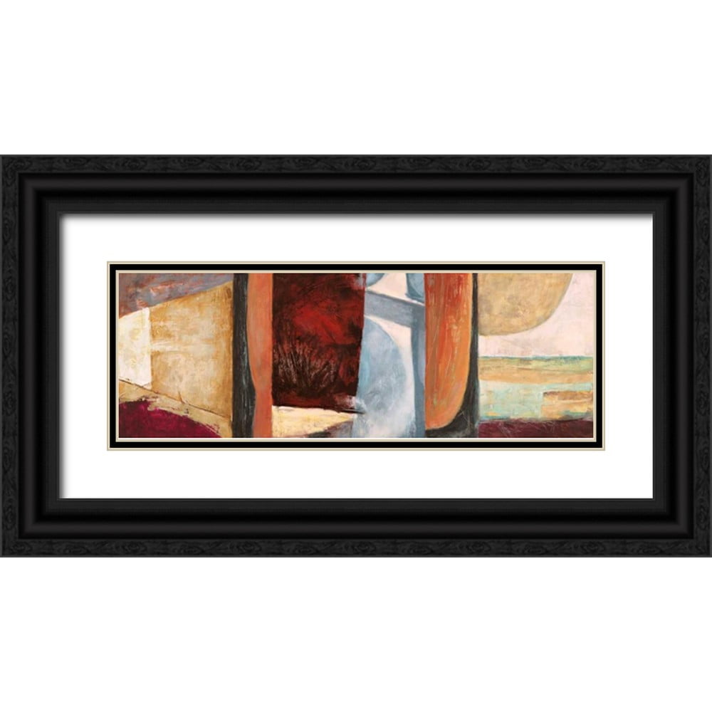 Bacci, Leonardo 32x14 Black Ornate Wood Framed with Double Matting ...