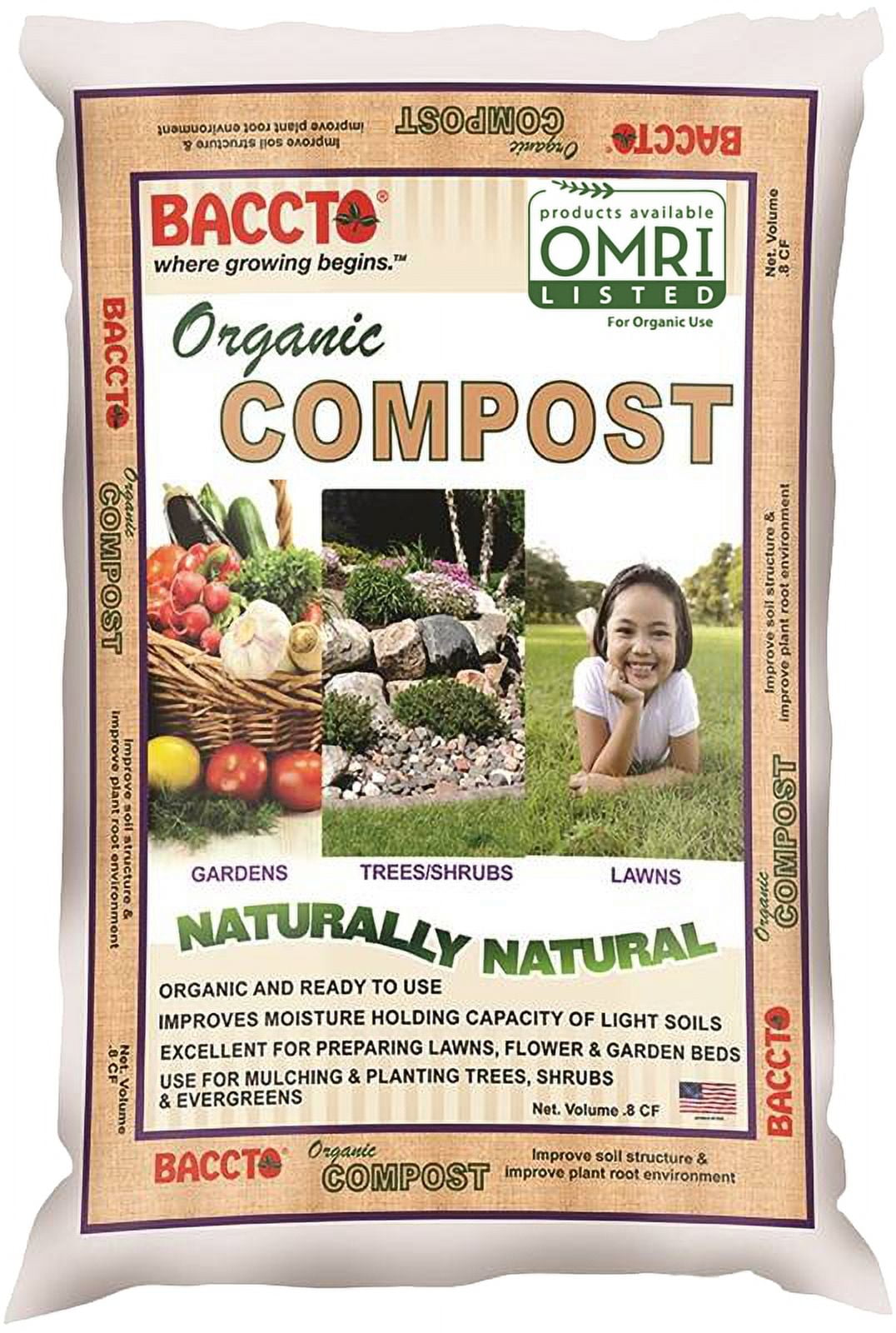 Baccto 1920 Organic Organic Compost, Bag - Walmart.com