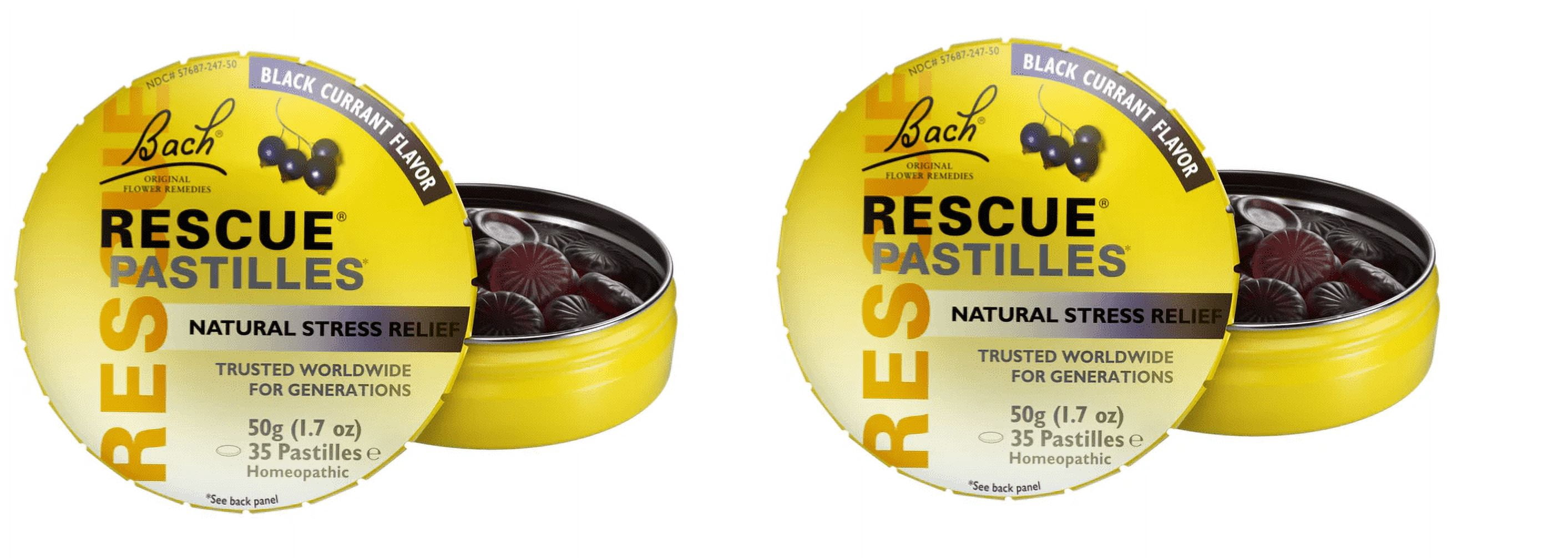 Bach Flower Rescue Pastilles, Natural Stress Relief, 1.7 oz 2 Packs ...