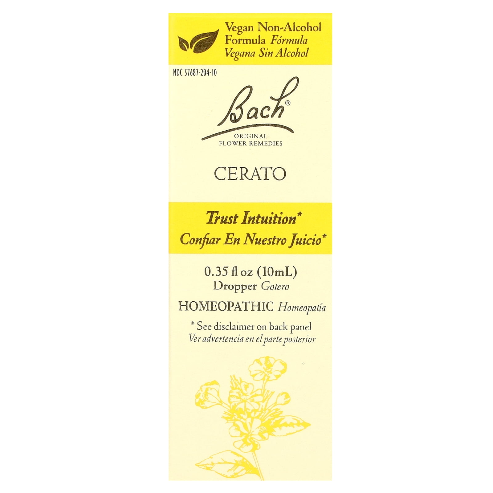 Bach Original Flower Remedies, Cerato, 0.35 fl oz (10 ml) - Walmart.com