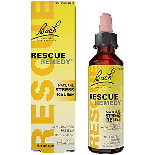 Bach RESCUE REMEDY Dropper 20mL, Natural Stress Relief, Non-Habit ...