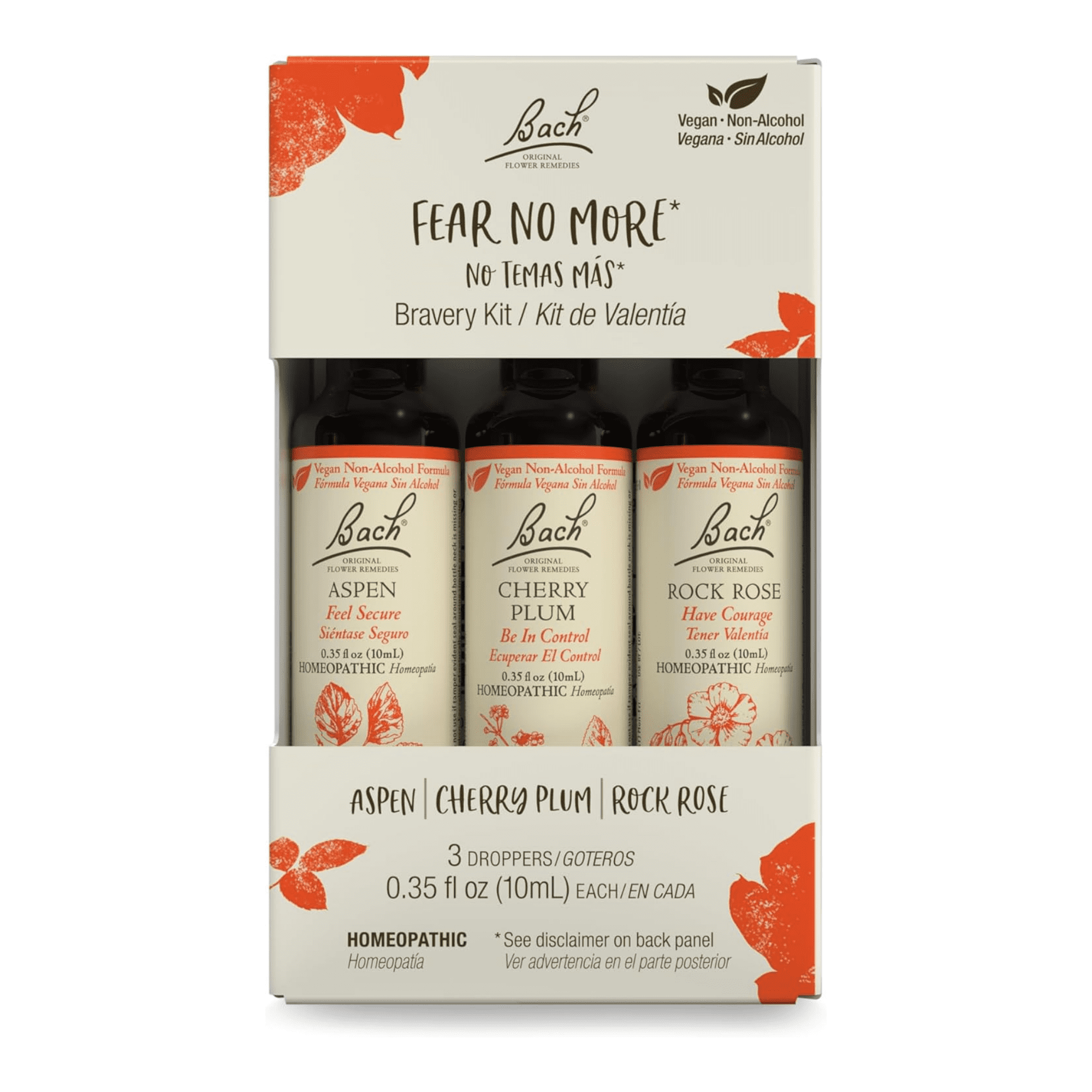Bach Original Flower Remedies, Fear No More Kit (Non-Alcohol Formula ...
