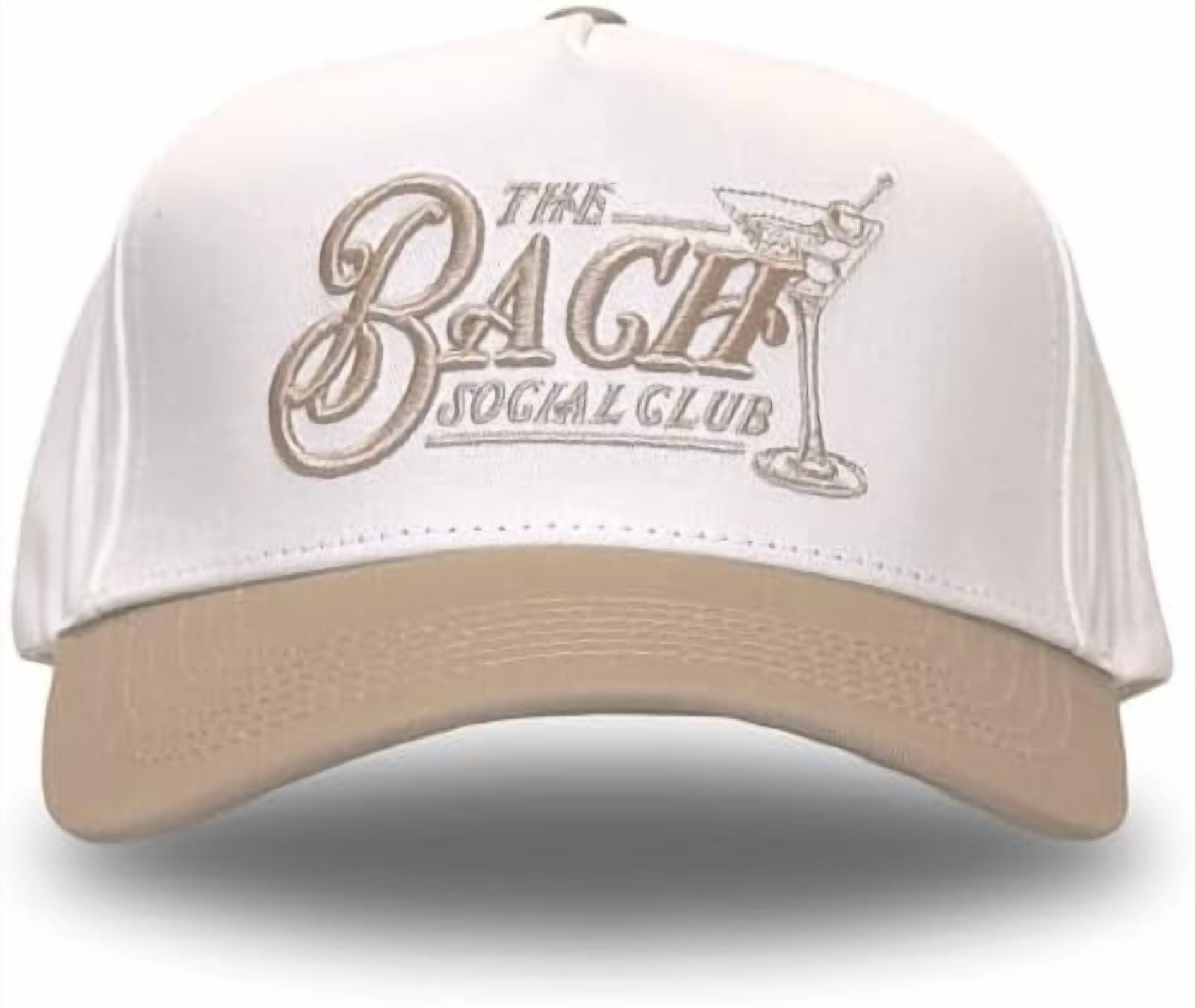 The Bach Social Club Hat, Fun Embroidered Baseball Cap with Cocktail ...