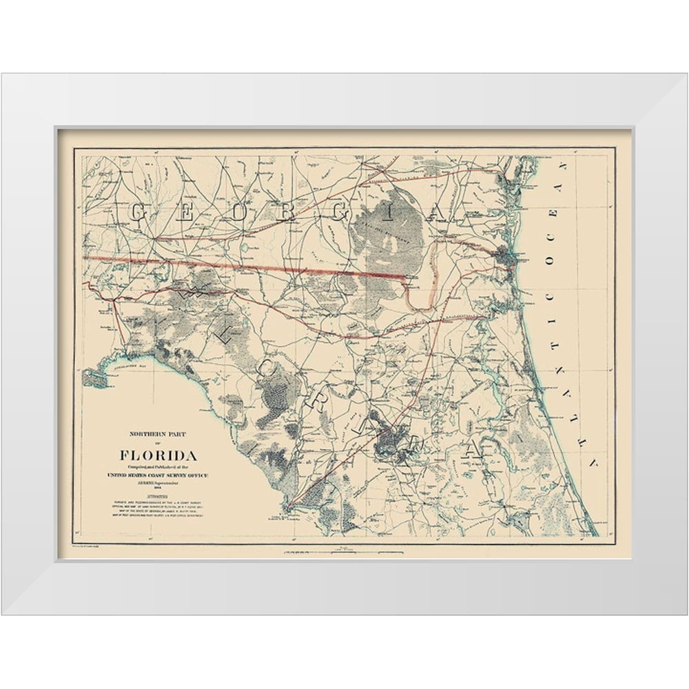 Bache 18x14 White Modern Wood Framed Museum Art Print Titled - Northern ...