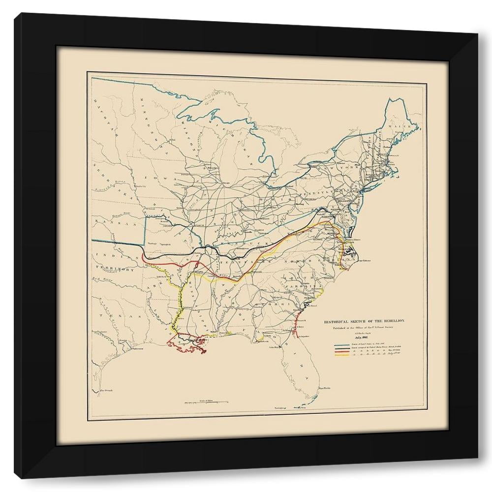 Bache 26x27 Black Modern Wood Framed Wall Art Titled - Historical ...
