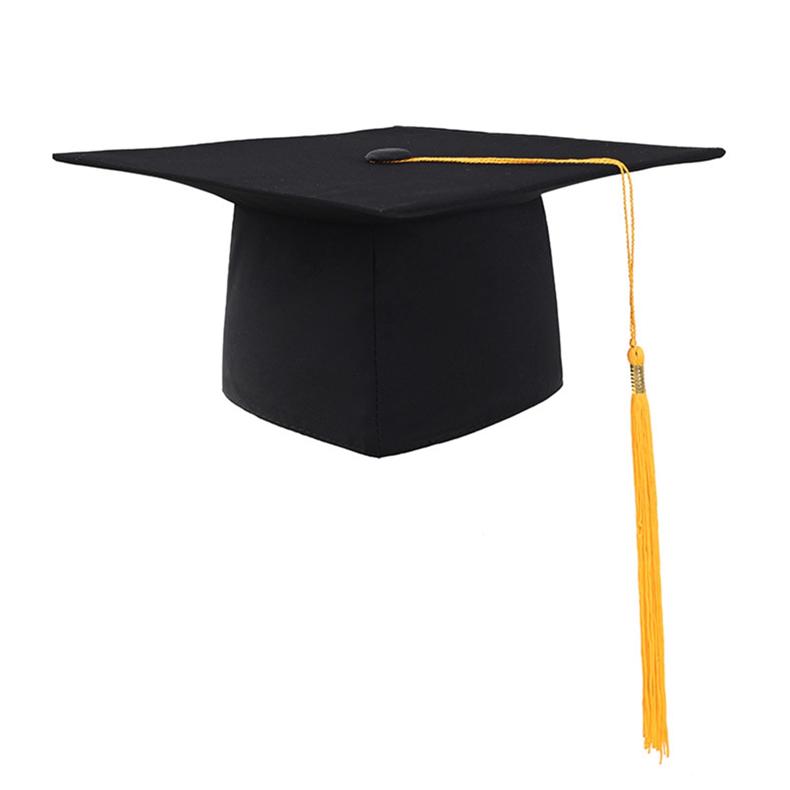 Bachelor Cap with Tassels Flat Top Wide Brim Graduation Hat Men Women ...