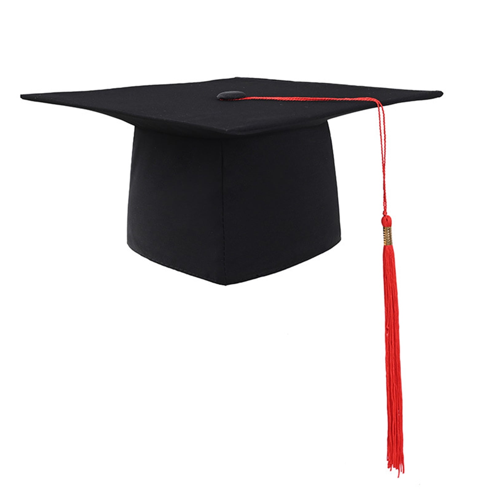 Bachelor Cap with Tassels Flat Top Wide Brim Graduation Hat Men Women ...