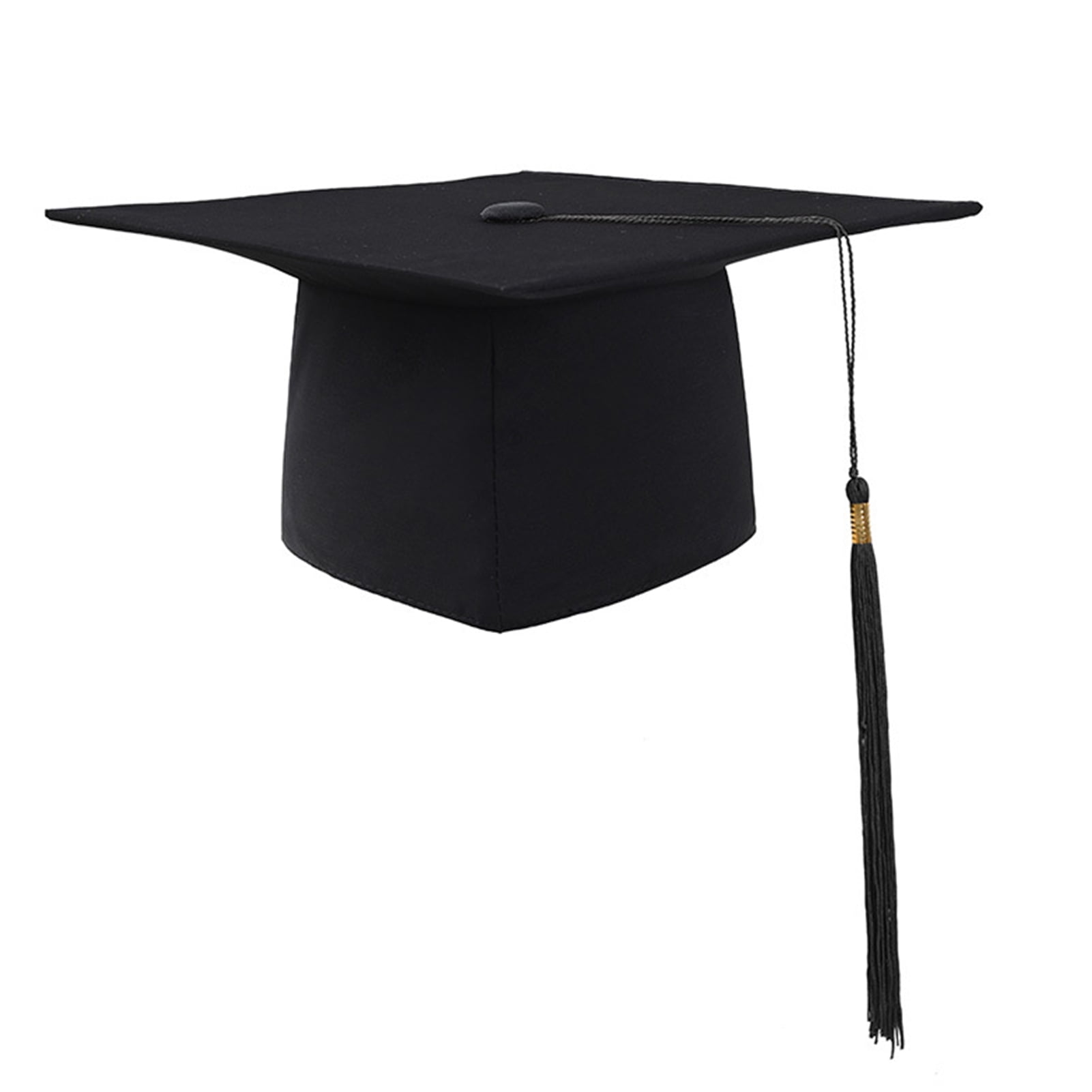 Bachelor Cap with Tassels Flat Top Wide Brim Graduation Hat Men Women ...