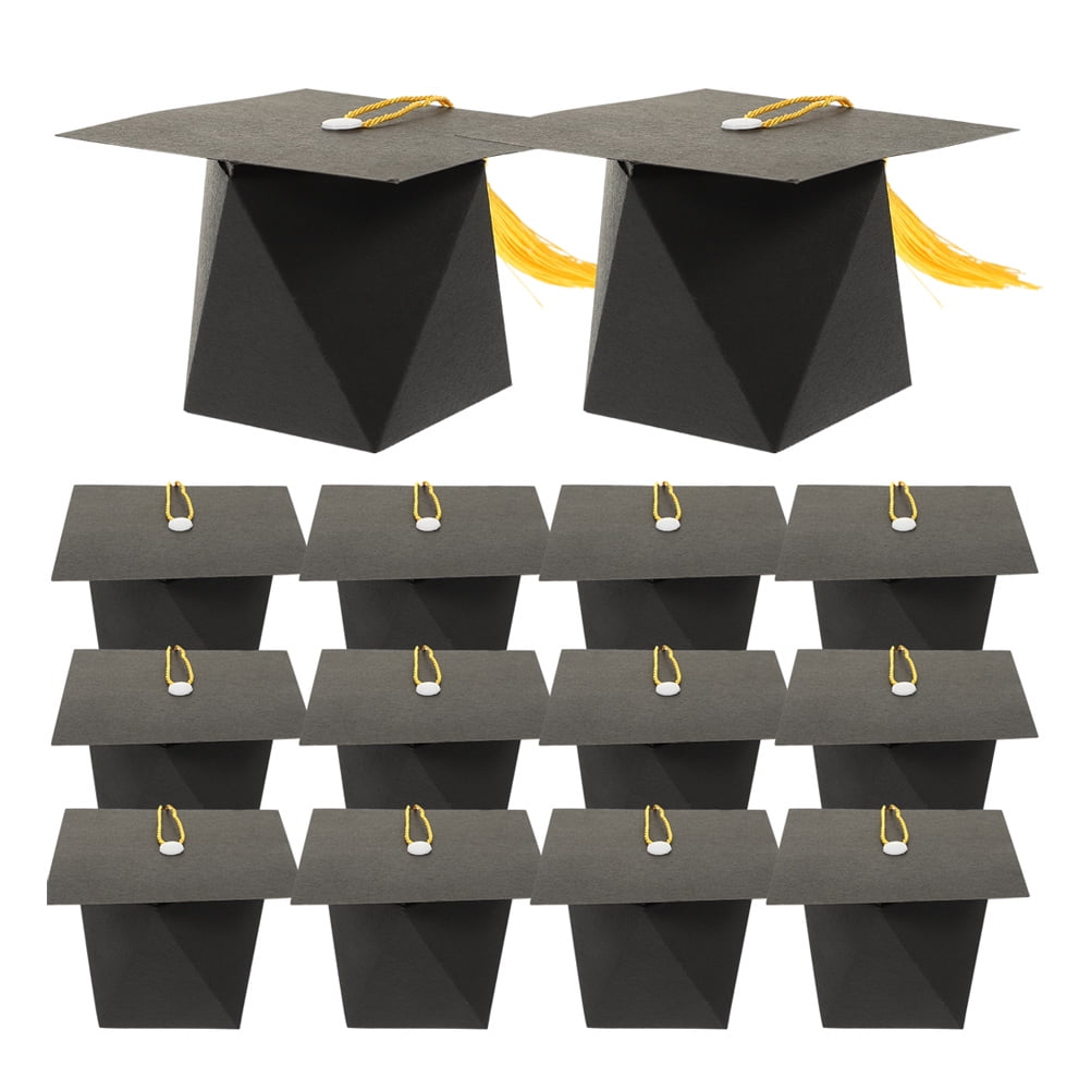 Bachelor Hat Packing Box 25 Pcs Graduation Treat Boxes Goodie ...