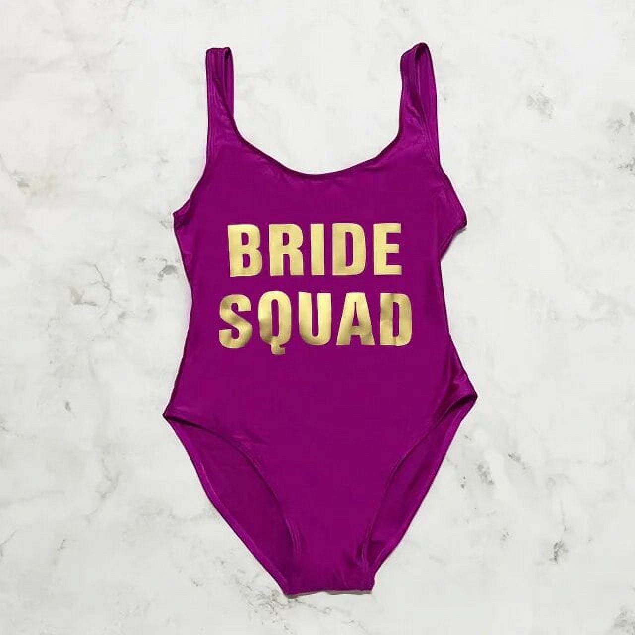 Bachelor Party Sexy One Piece swimsuit BRIDE SQUAD Bathing Suit Women ...