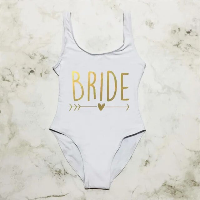 Bachelor Party Sexy One Piece swimsuit BRIDE SQUAD Bathing Suit Women ...