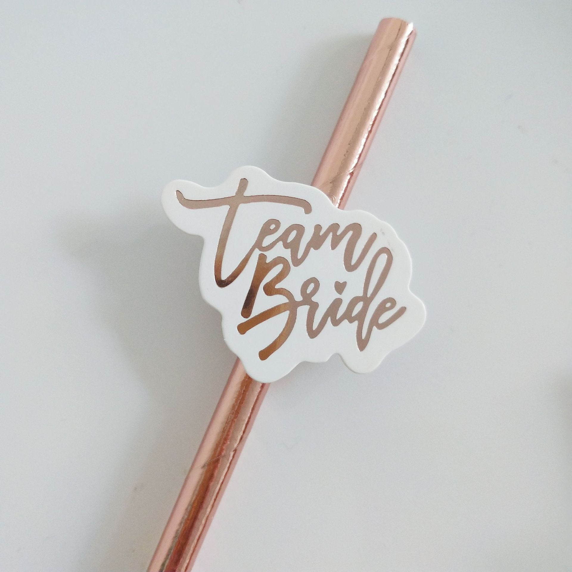 Bachelor party Team Bride straws bronzing paper straws party decoration ...
